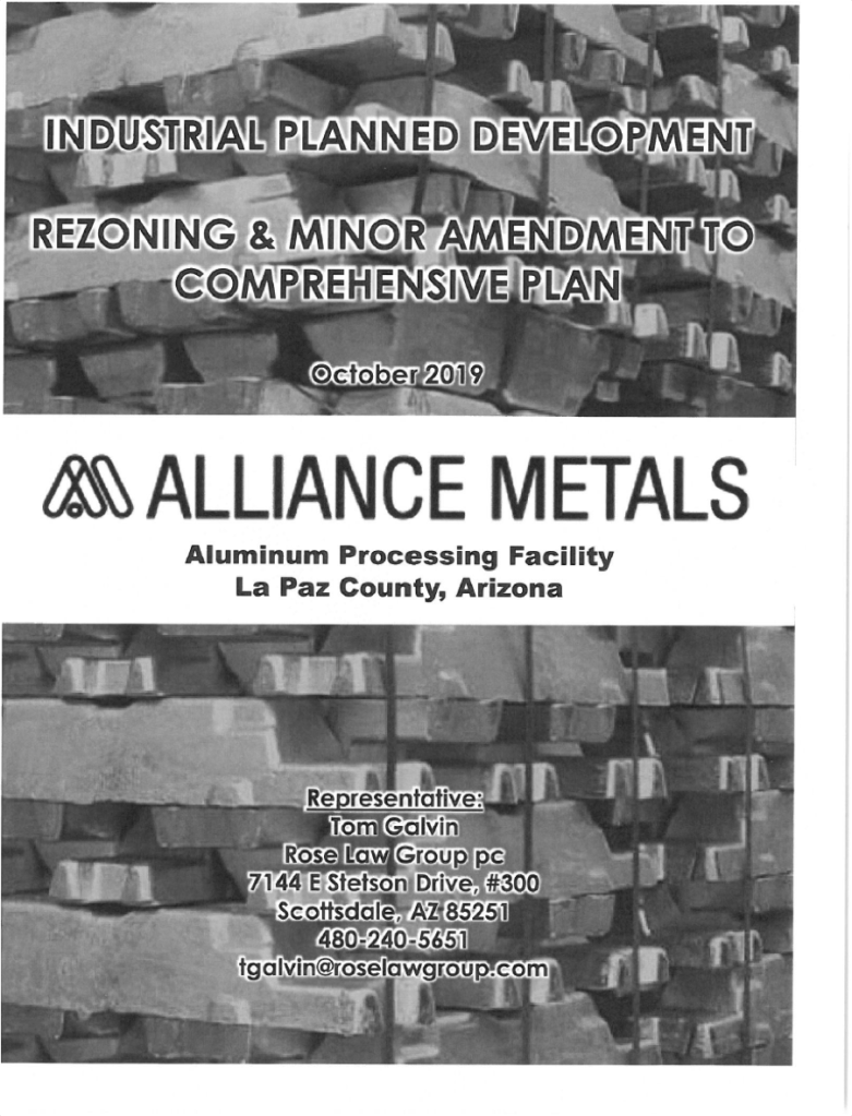 Alliance Metals application for rezoning – NO SMELTER HERE